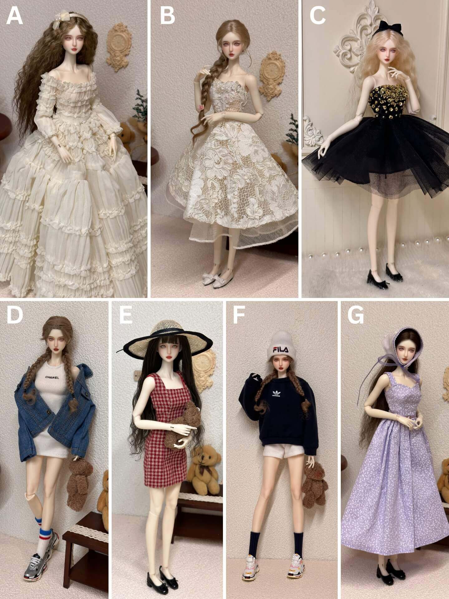 1/6 Female BJD Full Set - including head, body, wig, eyes, and outfit ...