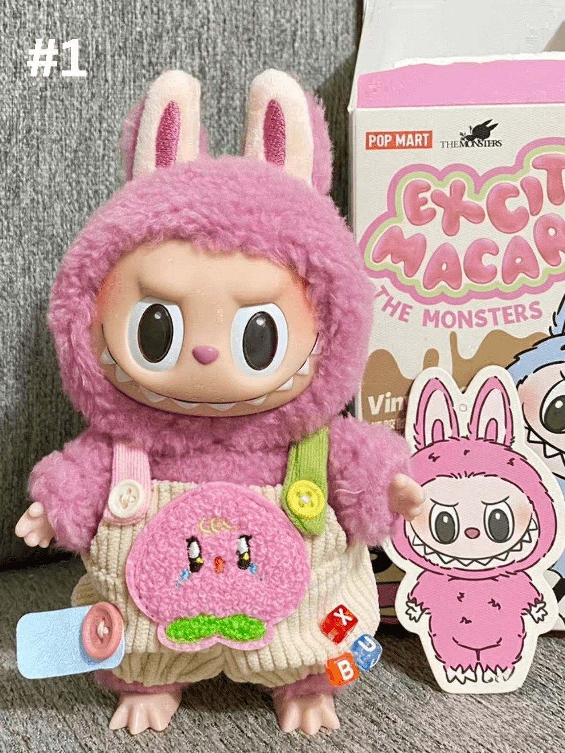 Labubu Peach Overalls Outfit Set – Cute Doll Clothes for Labubu ...