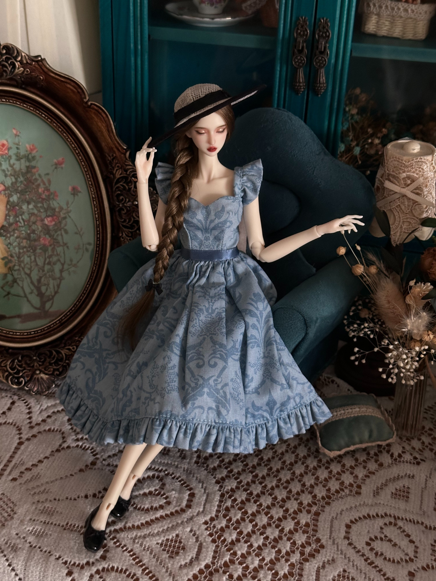 1/6 Female BJD Full Set - including head, body, wig, eyes, and outfit ...