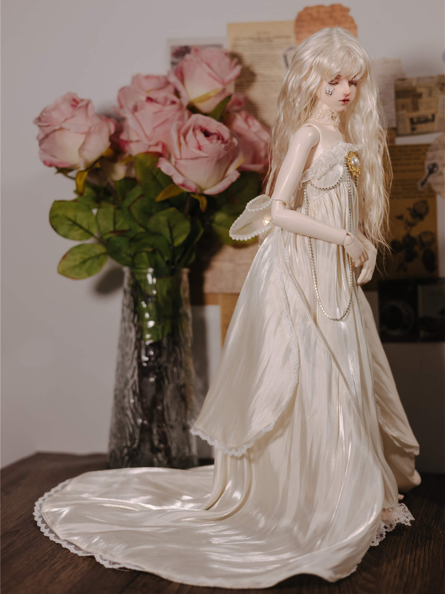 Handmade 1/3 & 1/4 & 1/6 BJD Dress "Sliver Moon" Evening Dress ...